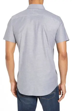 Cutter & Buck Tailor Regular Fit Oxford Sport Shirt - Charcoal