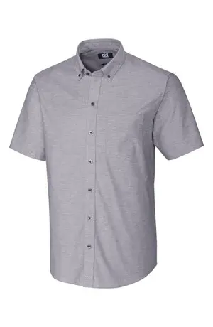 Cutter & Buck Tailor Regular Fit Oxford Sport Shirt - Charcoal