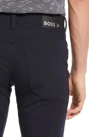 BOSS Delaware Slim Fit Five-pocket Pants - Dk Bu