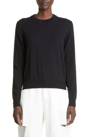 MAISON MARGIELA Elbow Patch Wool Sweater - Black