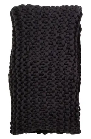 POM POM AT HOME Finn Chunky Knit Throw Blanket Midnight