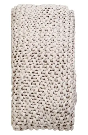 POM POM AT HOME Finn Chunky Knit Throw Blanket - Taupe