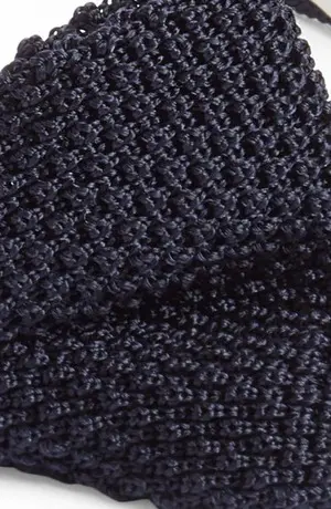 JACK VICTOR Silk Knit Bow Tie - Midnight