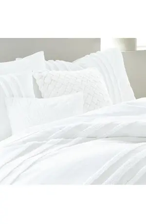 Dkny Chenille Stripe Comforter & Shams Set - White