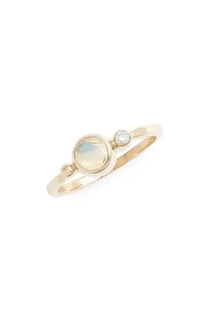Anzie Dew Drop Bonheur Ring - Australian Opal