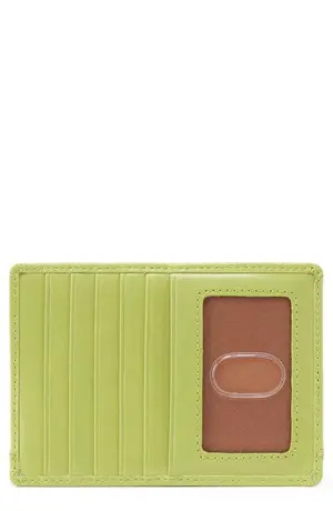 Hobo Euro Slide Credit Card Case Holder Celery