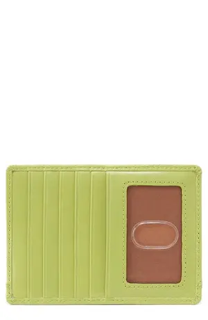 Hobo Euro Slide Credit Card Case Holder Celery