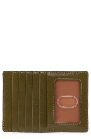 Hobo Euro Slide Credit Card Case Holder - Olive Veil
