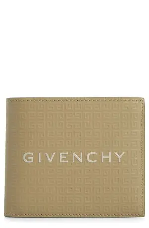 Givenchy 4g-motif Leather Bifold Wallet - Khaki
