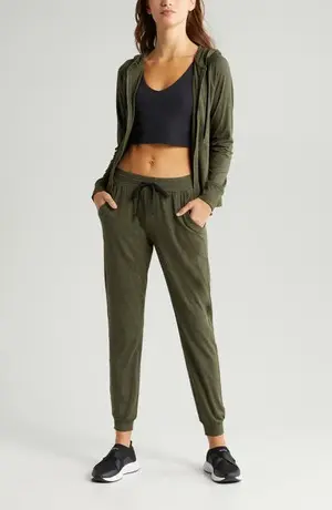 Zella Restore Soft Lite Joggers - Olive Night