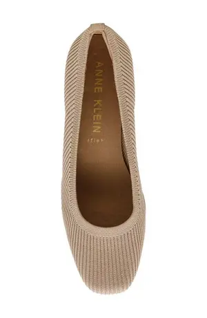 Anne Klein Wedge Pump - Tan Knit