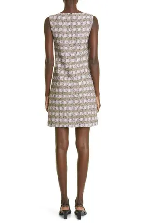 St. John Sleeveless Tweed Sheath Dress