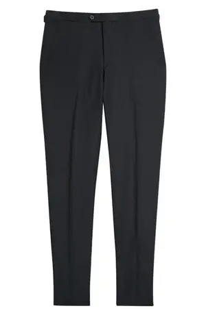 Thom Sweeney Tailored Wool Blend Tuxedo Trousers