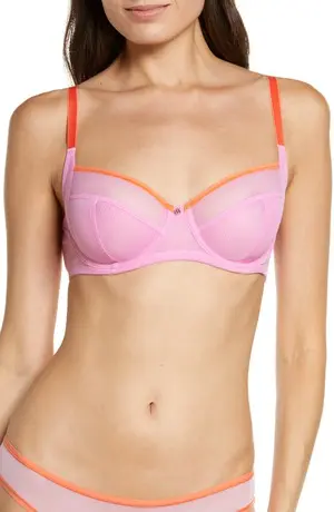 SKARLETT BLUE Spellbound Underwire Full Coverage Bra Pink/ Coral