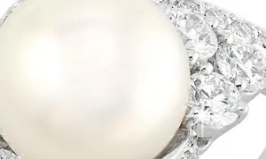 Mikimoto Pearl & Diamond Ring