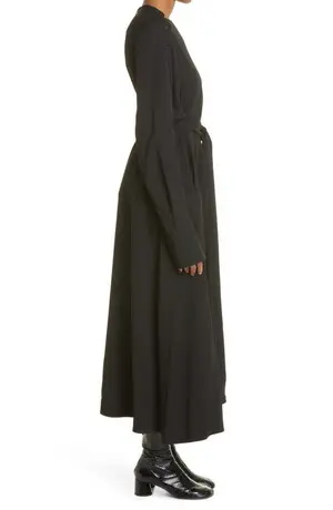 Proenza Schouler Buttoned Long Sleeve Belted Midi Dress