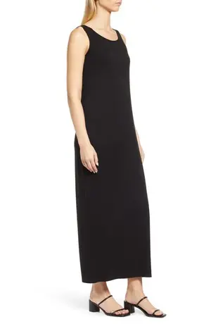 Ming Wang Sleeveless Jersey Midi Dress