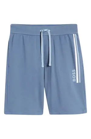 BOSS Essential Cotton Pajama Shorts - Bering Sea Blue