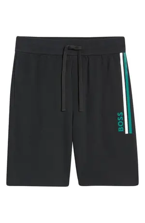 BOSS Essential Cotton Pajama Shorts - Black