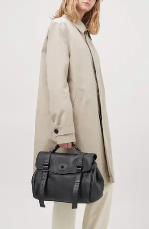 Mulberry Alexa Tonal Leather Satchel - Black