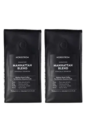 Nordstrom Manhattan Blend Ethically Sourced 2-pack Whole Bean Coffee - Black