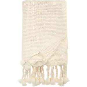 POM POM AT HOME Trestles Oversize Throw Blanket - Antique White