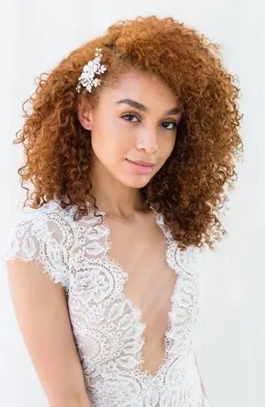 Brides & Hairpins Alessandra Floral Crystal Clip - Silver
