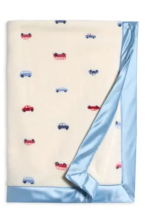 Nordstrom Baby Print Plush Blanket Ivory Egret Cars