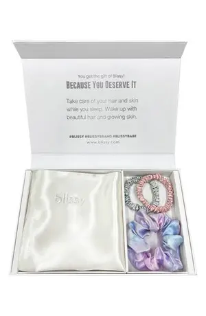 BLISSY Pure Sleep Silk Pillowcase & Scrunchie Set