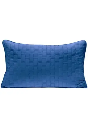 BEDVOYAGE Quilted Throw Pillow Indigo