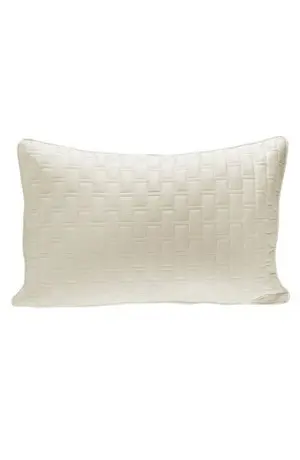 BEDVOYAGE Quilted Throw Pillow Ivory