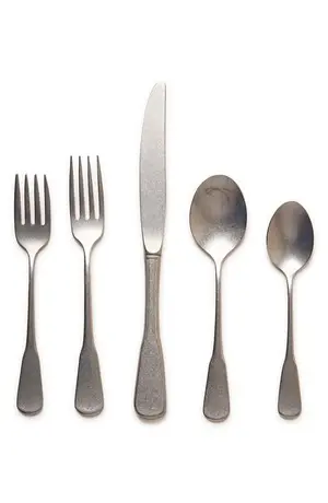 FARMHOUSE POTTERY Shelburne 5-piece Flatware Place Setting - Silver