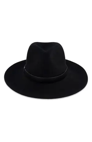 ALLSAINTS Rivet Logo Fedora - Matte Black