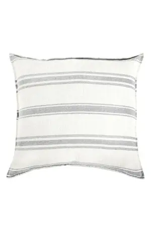 POM POM AT HOME Jackson Stripe Linen Sham - Cream/grey
