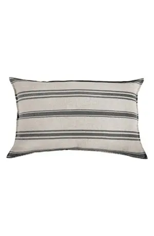 POM POM AT HOME Jackson Stripe Linen Sham - Flax/ Midnight