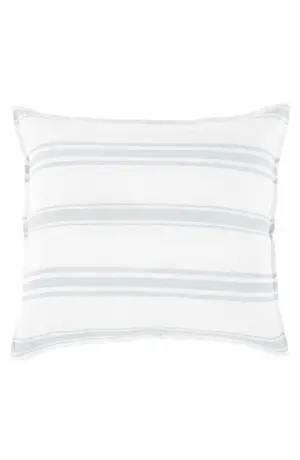 POM POM AT HOME Jackson Stripe Linen Sham - White/ocean