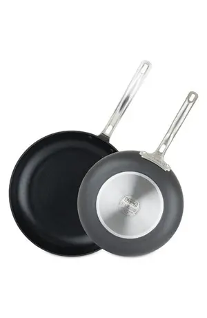 VIKING 10-inch & 12-inch Hard Anodized Nonstick Frying Pan Set - Black