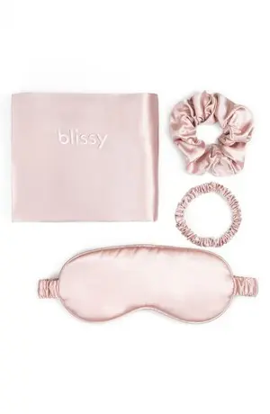 BLISSY Dream 4-piece Mulberry Silk Set - Pink