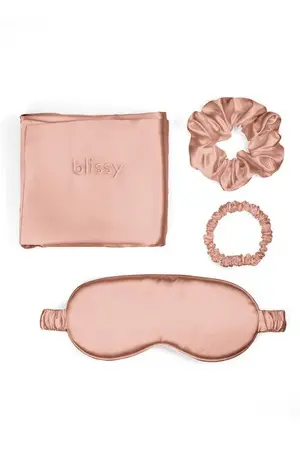 BLISSY Dream 4-piece Mulberry Silk Set - Rose Gold