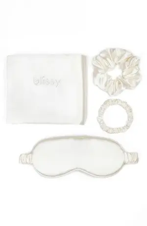 BLISSY Dream 4-piece Mulberry Silk Set - White