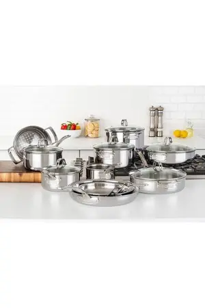 VIKING 17-piece 3-ply Stainless Steel Cookware Set