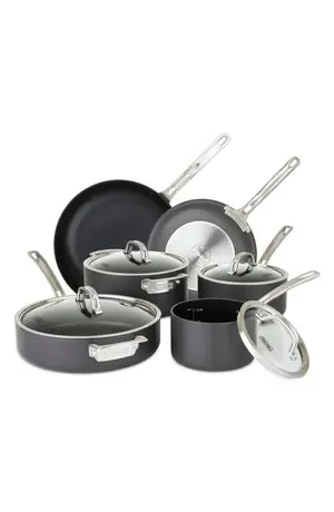 VIKING 10-piece Hard Anodized Nonstick Cookware Set - Black