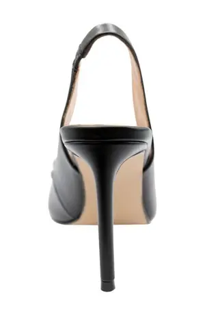 CHARLES DAVID Reeling Slingback Pump - Black Leather