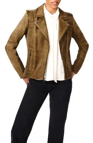 Bernardo Suede Moto Jacket