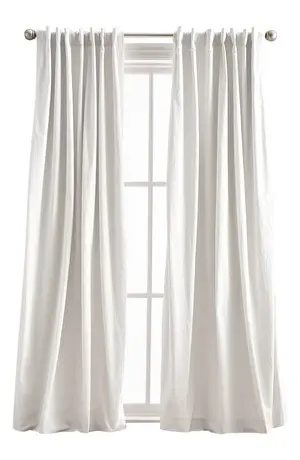 PERI HOME Sanctuary Set Of 2 Lined Curtain Panels - White