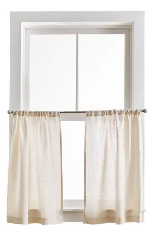 PERI HOME Set Of 2 Tier Linen Curtain Panels Linen