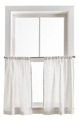 PERI HOME Set Of 2 Tier Curtain Panels - White
