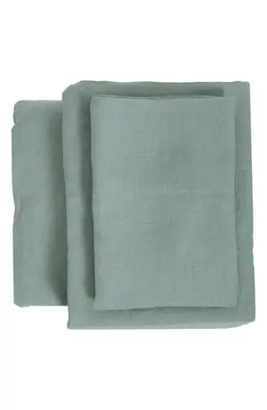 POM POM AT HOME Parker Linen Sheet Set Sage