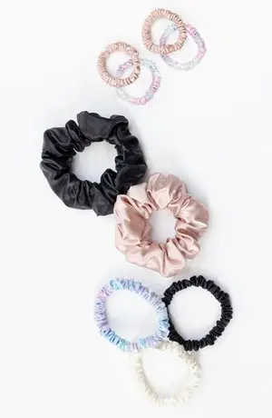 BLISSY 9-pack Assorted Silk Scrunchies