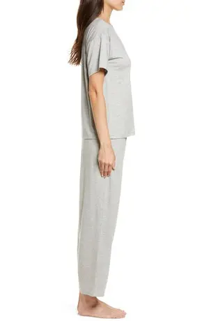Nordstrom Moonlight Eco Easy Crop Pajamas - Grey Heather